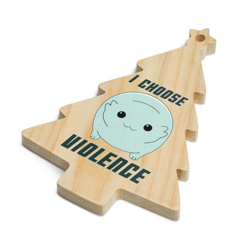 I Choose Violence Moopsy Alien Meme Natural Wood Grain - Etsy