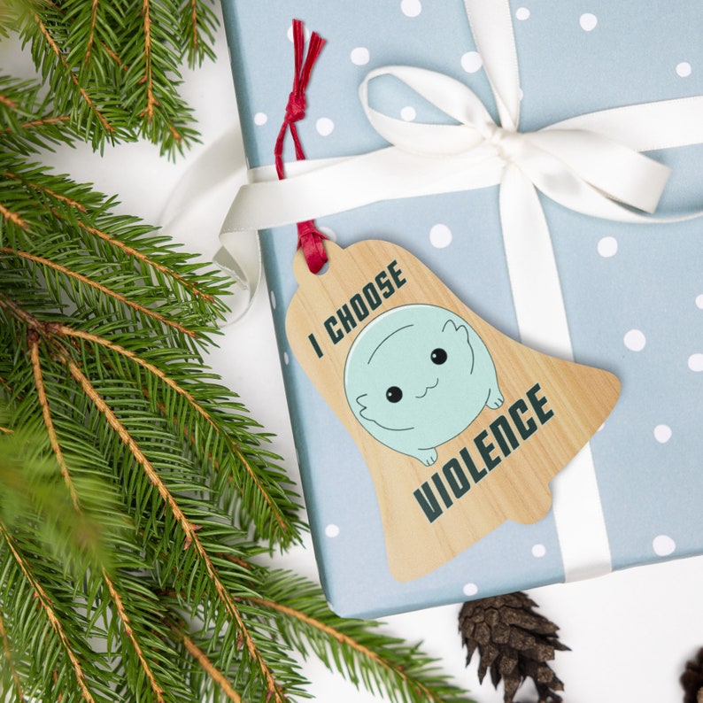 I Choose Violence Moopsy Alien Meme Natural Wood Grain - Etsy