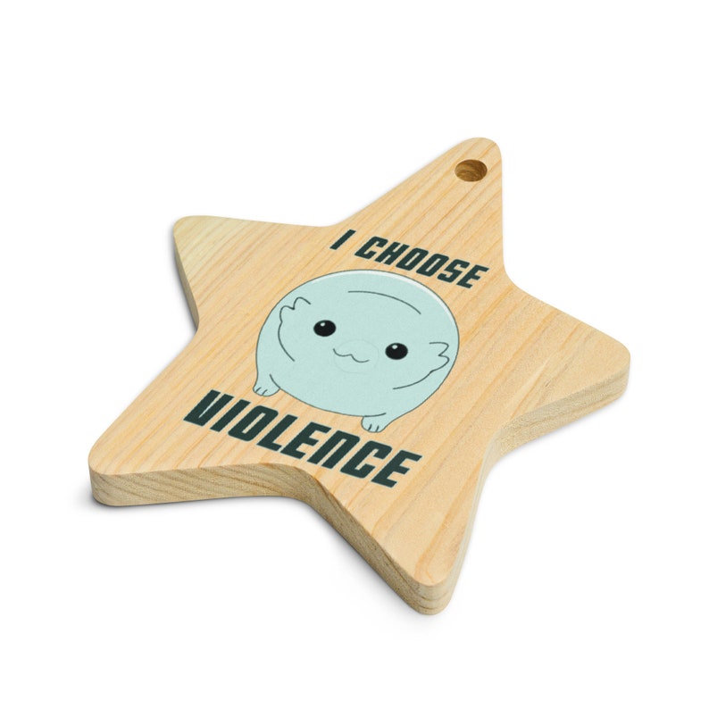 I Choose Violence Moopsy Alien Meme Natural Wood Grain - Etsy