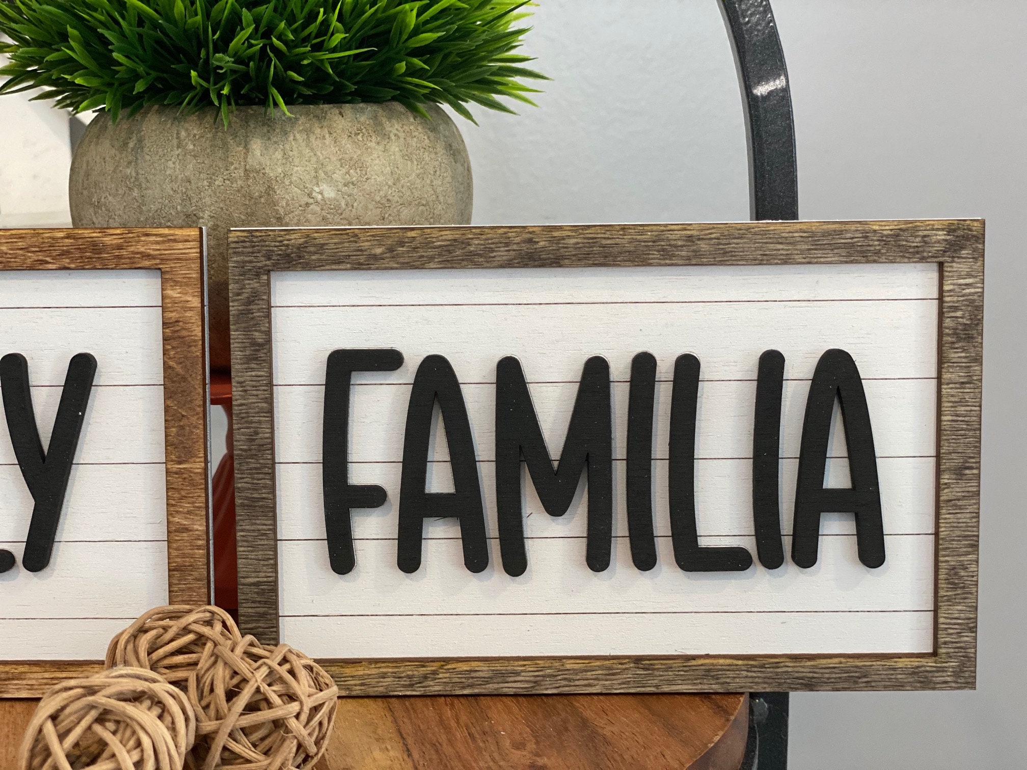 Tiered Tray | Mini Signs | Family | Familia | Farmhouse | Shiplap ...