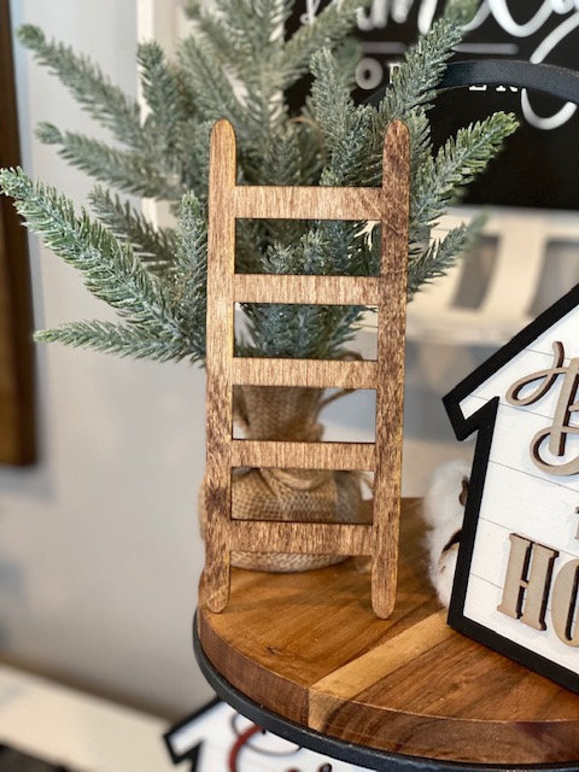 Mini Wooden Ladder Tiered Tray Decor Farmhouse Decor - Etsy