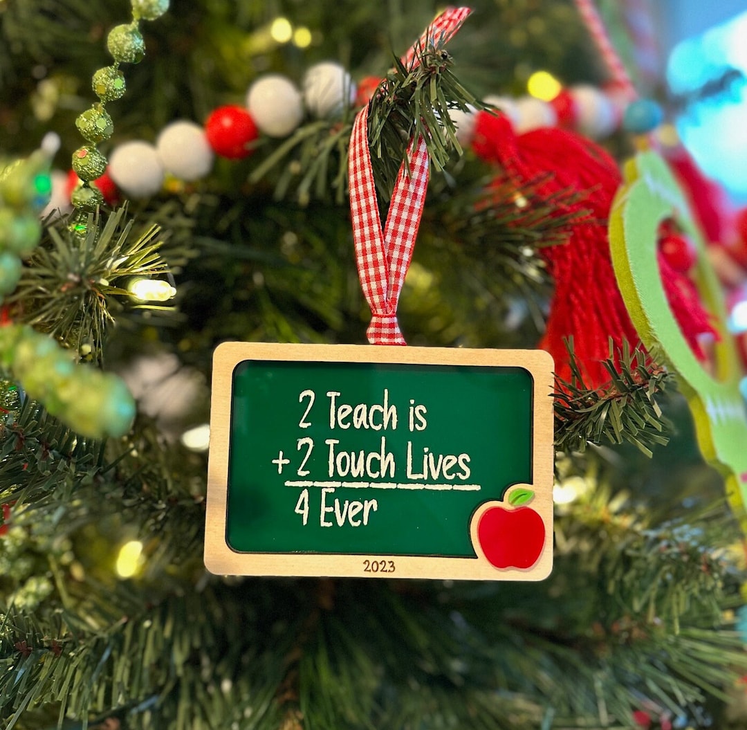 Chalkboard Teacher Ornament | Christmas | Christmas Tree | Ornament ...