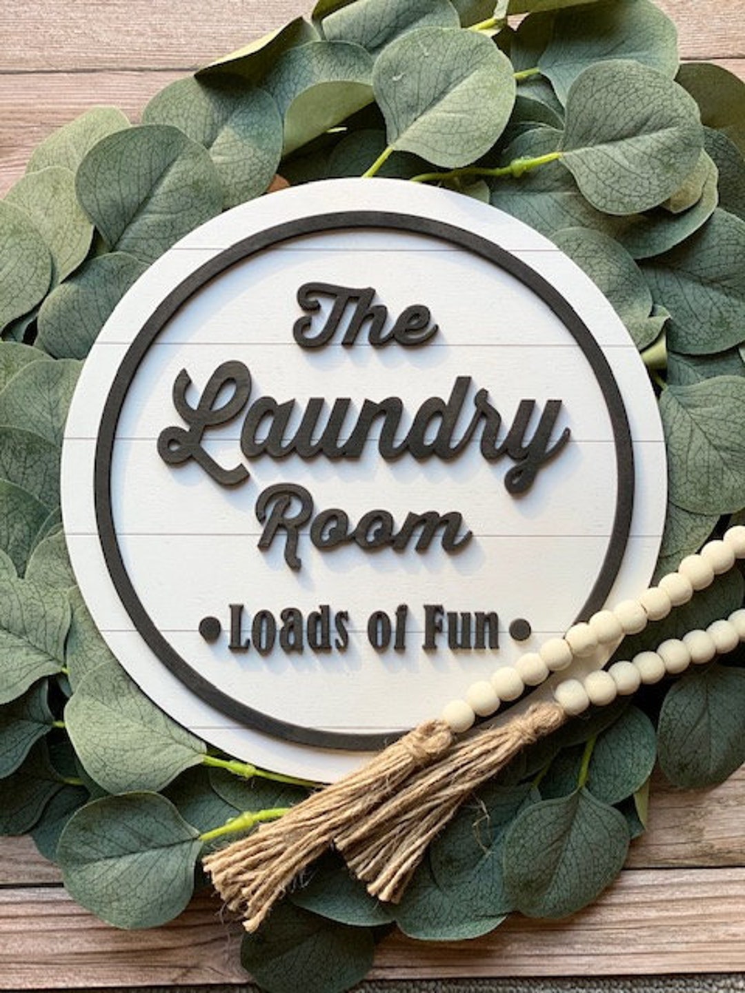 9 in Round Shiplap Sign - Laundry Room | Laundry Room Decor | Farmhouse ...