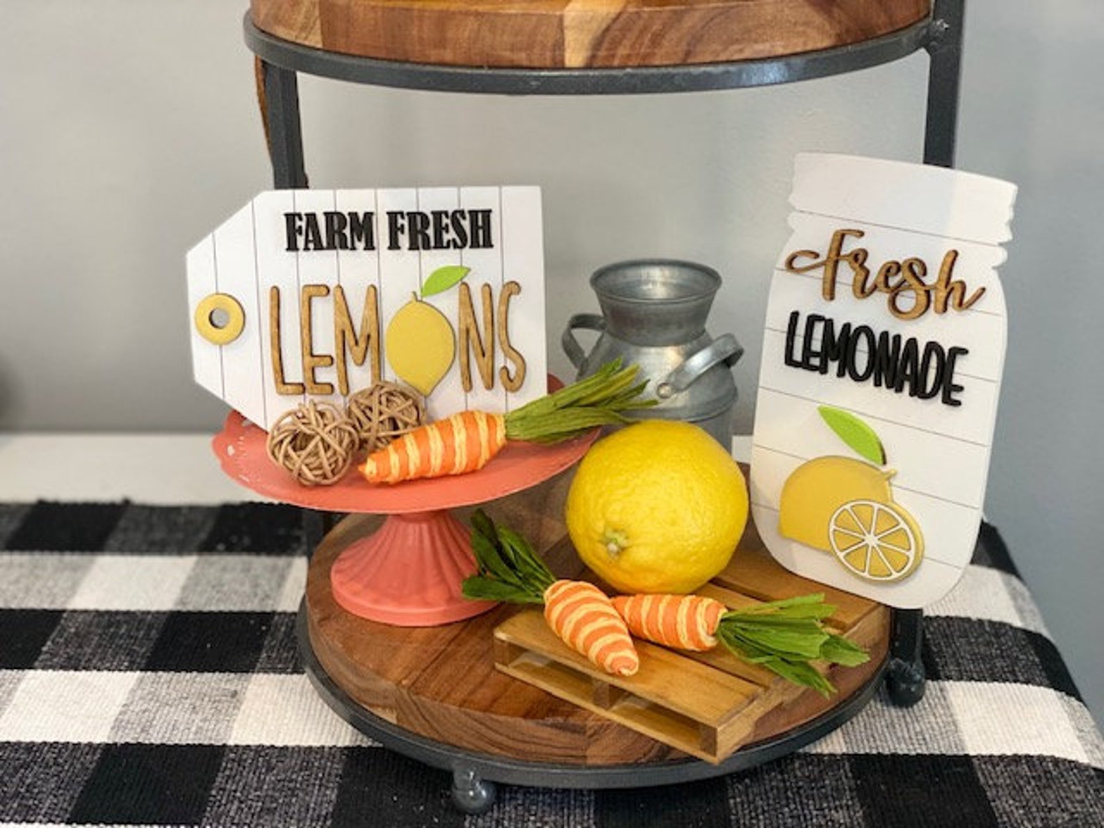 Mini Shiplap Mason Jar Fresh Lemons Shiplap Farmhouse - Etsy