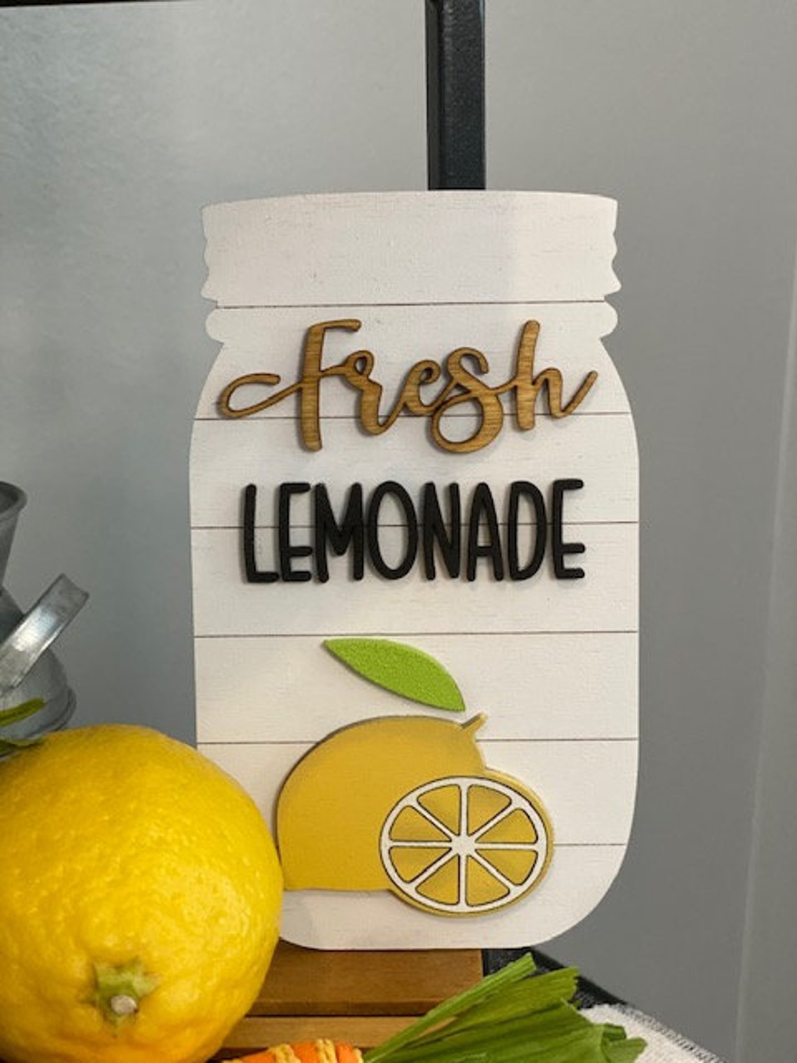 Mini Shiplap Mason Jar Fresh Lemons Shiplap Farmhouse - Etsy