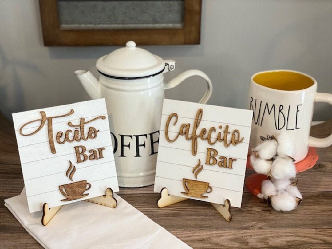 Mini Ship-lap - Cafecito/tecito Bar | Kitchen Sign | Coffee Sign ...