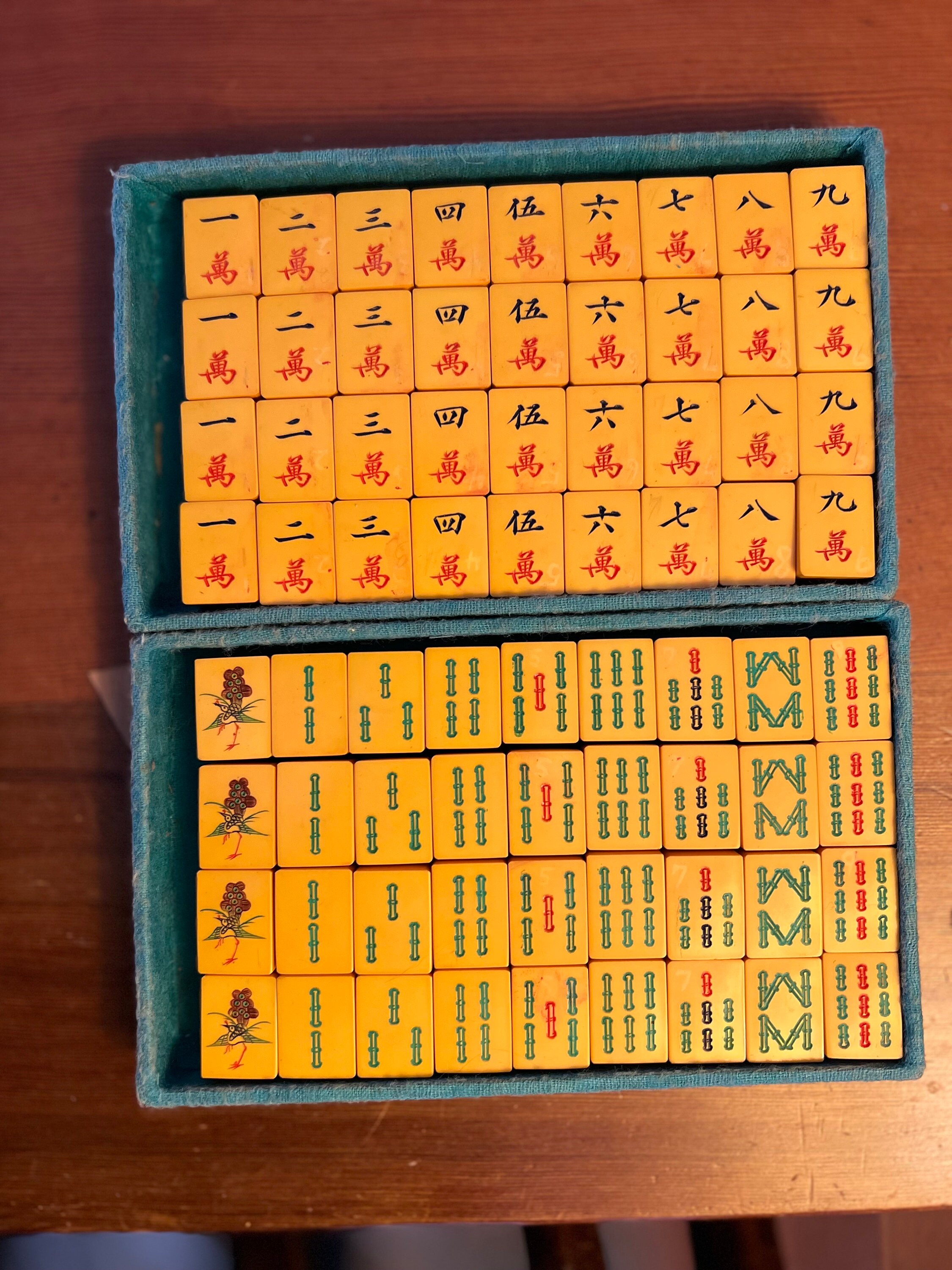 Leather Case Chinese Style Mahjong Tiles - Etsy