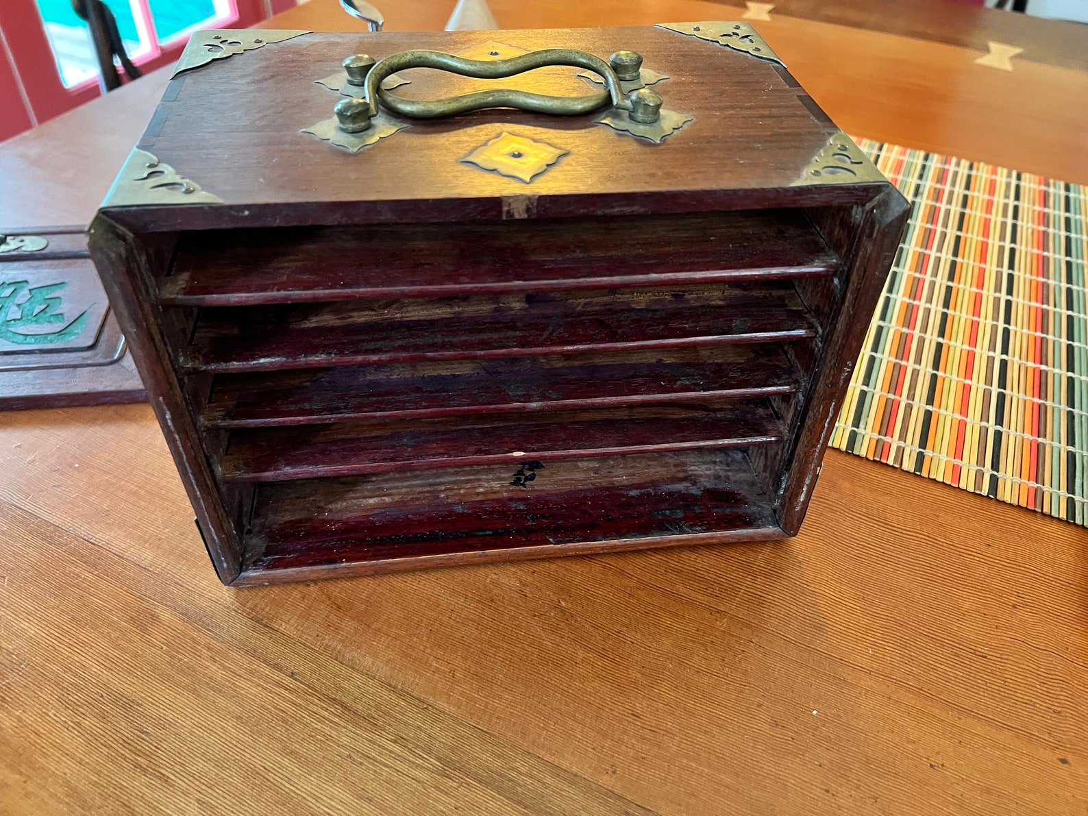 5 Drawer Wooden Box Mahjong Set With Bone and Bamboo Tiles - Etsy