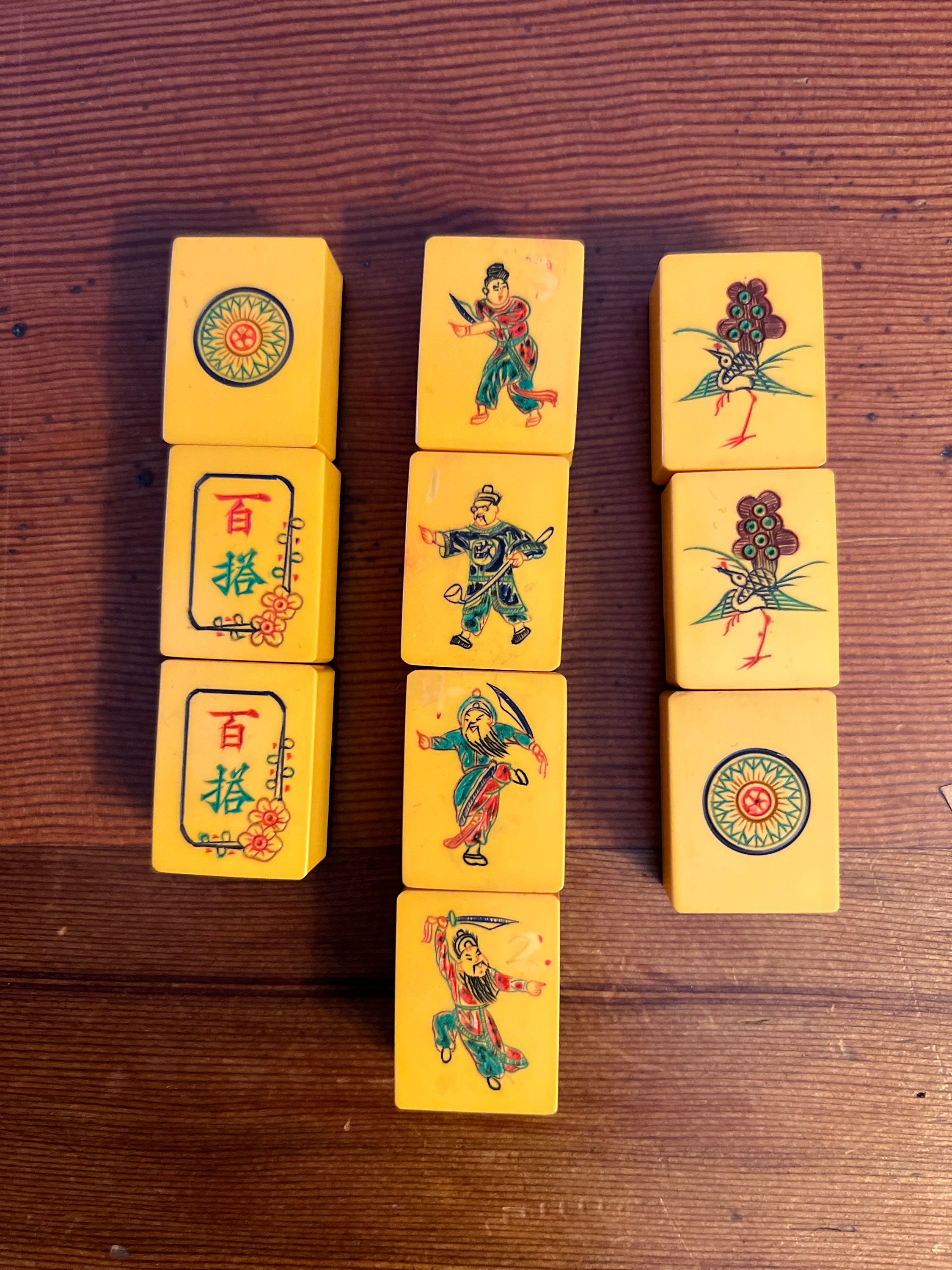 Leather Case Chinese Style Mahjong Tiles - Etsy