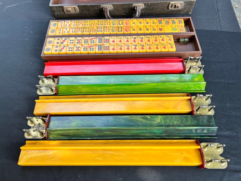 NMJL Mah Long Set With Bakelite Tiles - Etsy