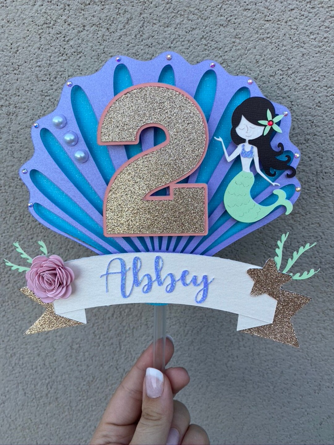 Mermaid Theme Cake Topper - Etsy