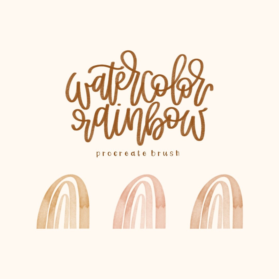 WATERCOLOR Rainbow Procreate Stamp, Tool, Procreate Stamp, Procreate ...