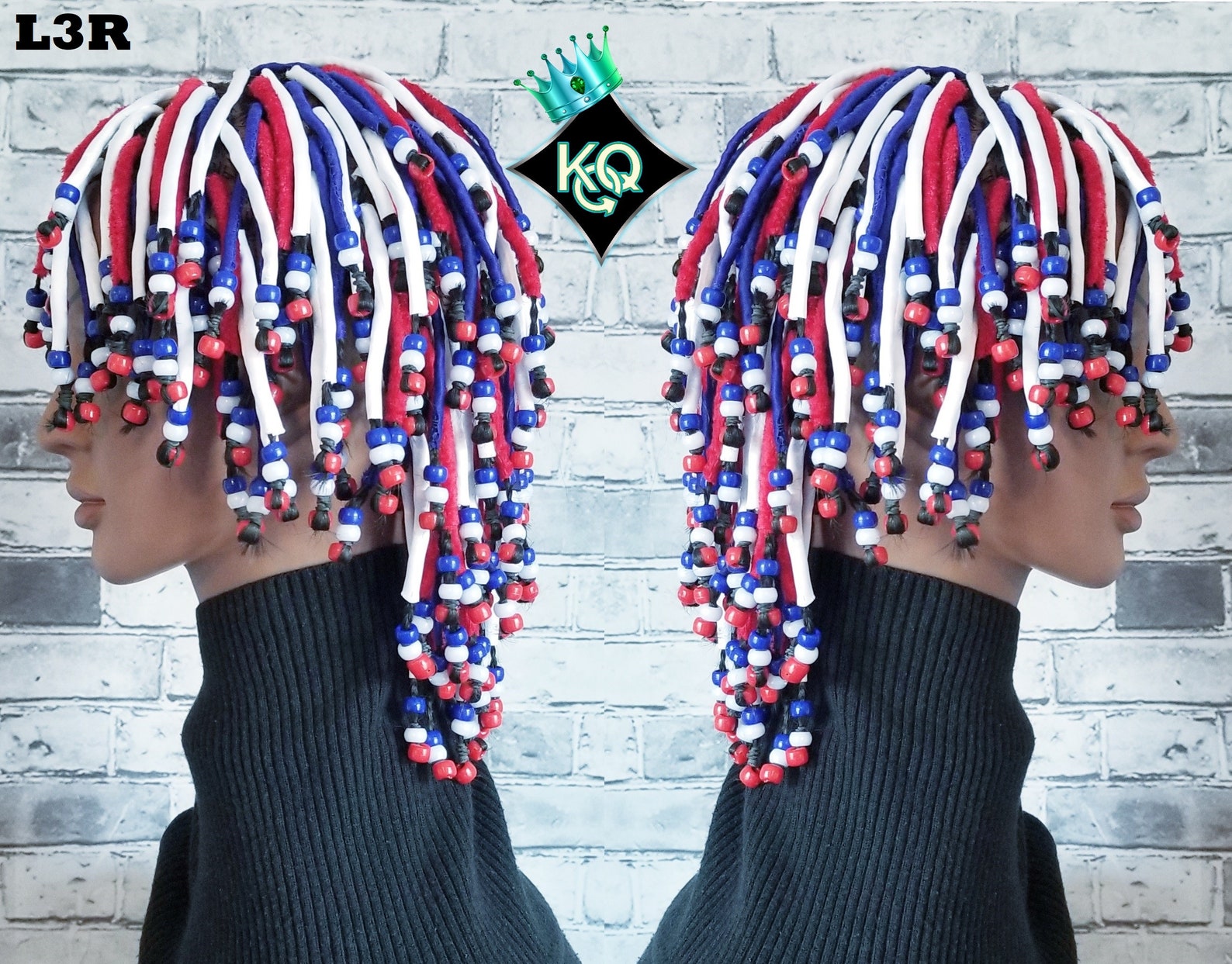 30-60 Removable Hair Wraps, Rasta Dreadloc , Loc Twist Braid Beads ...
