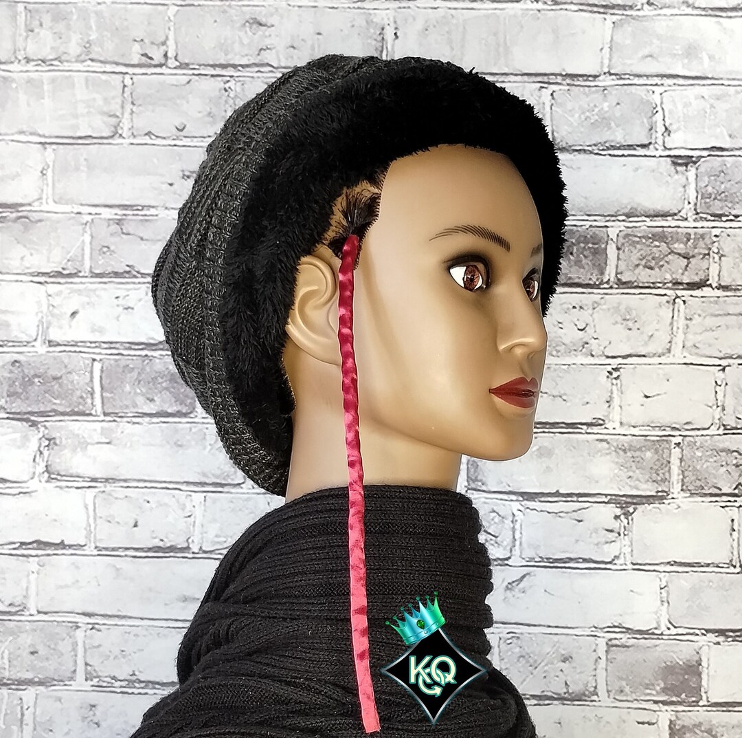 Merlot Satin Hair Loc - Braid Jewelry Black Owned - Loc Hair Wrap ...