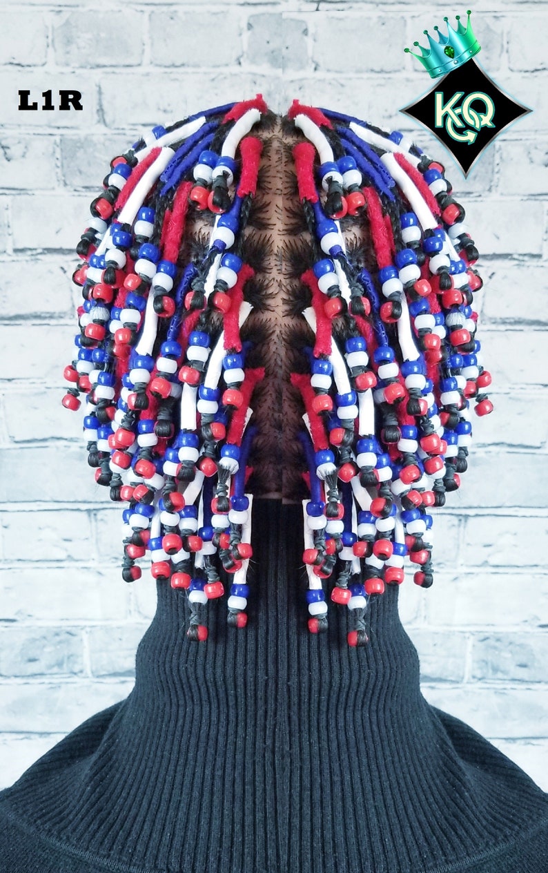 30-60 Removable Hair Wraps, Rasta Dreadloc , Loc Twist Braid Beads ...