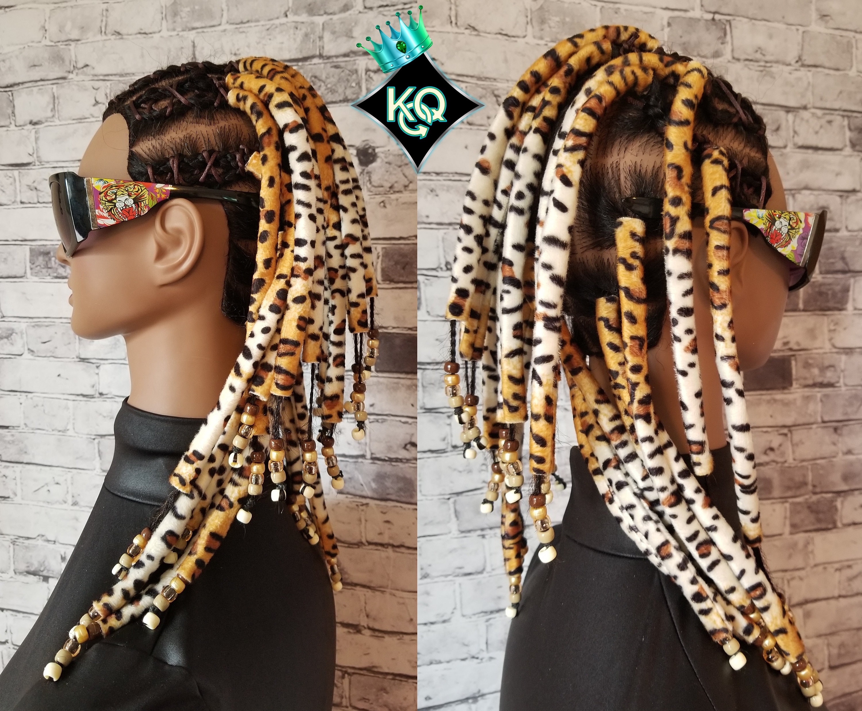 12 Fabric Hair Tubes - Fabric Loc Beads – Braid Loc Twist Hair ...