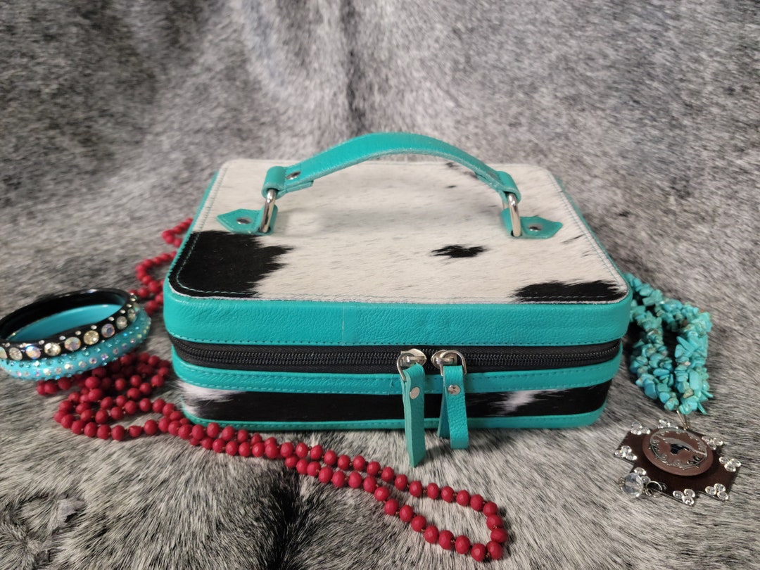 Personalized Cowhide Jewelry Case | Jewelry Travel Case | Gift for Her ...