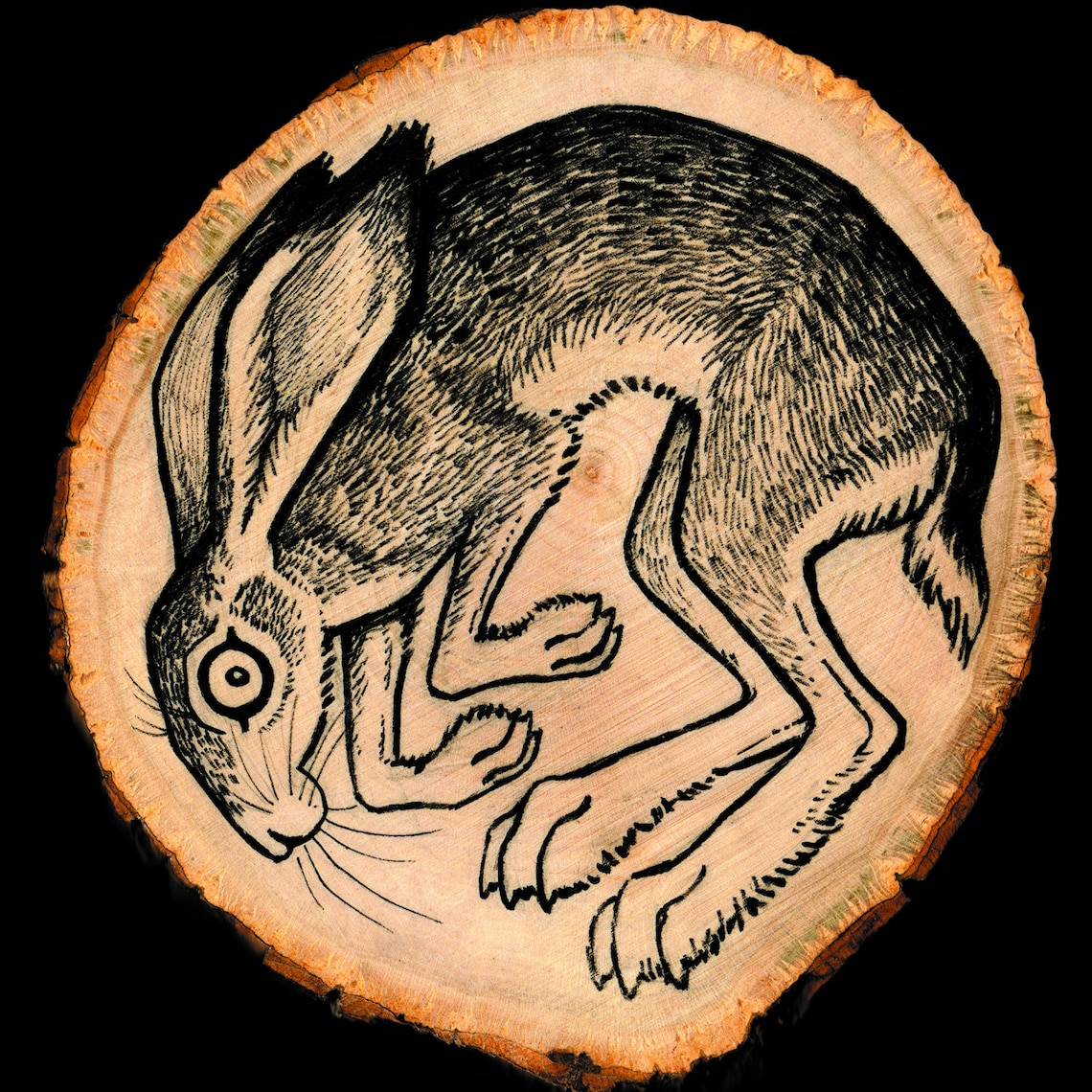 Wild Hares Wood Folk Art Prints - 11x11 or 5x5 - Buy 2 Get 1 Free - Etsy