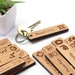 Personalised Wooden Animal Key Rings - Solid Wooden Engraved Custom Key ...