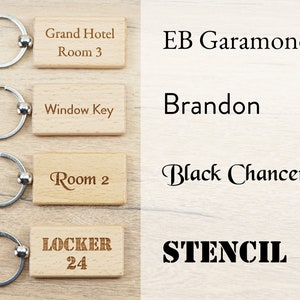 Personalised Wooden Keyring - Solid Wood Custom Engraved Key Ring - Etsy UK
