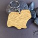 English Bulldog Key Ring Oak Personalised Gift Wooden Keyring Dog Key ...