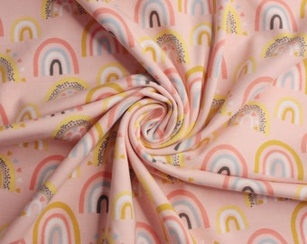 Rainbow Print Fabric - Etsy UK