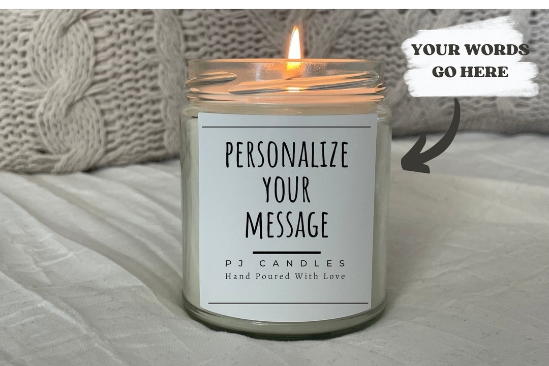 Custom Candle, Blank Label Candle, Soy Candle, Create Your Own Candle ...