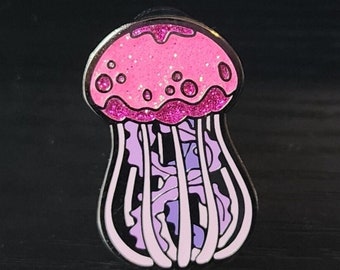 Original Jellyfish Girl Enamel Pin Orange and Blue Sea Nymphs - Etsy