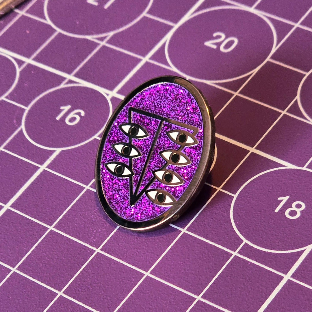 Lilith Mask Glitter Enamel Pin - Etsy