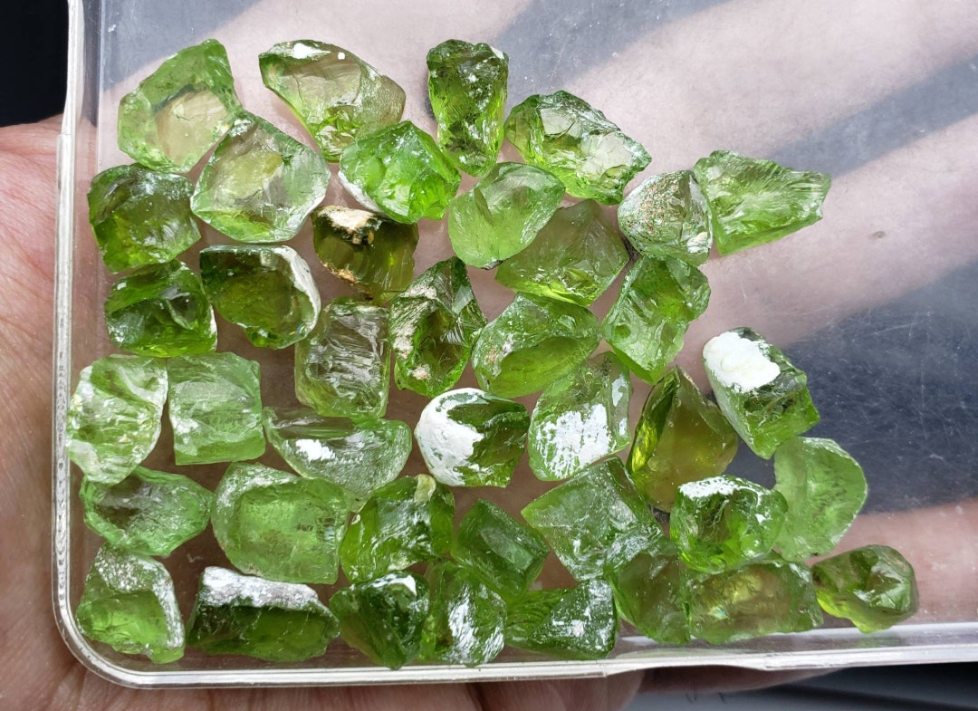 Selected Clean Peridot Rough 38 Gram Pcs 40 (US Seller) - Etsy