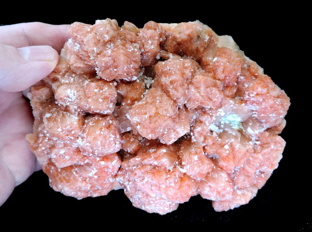 Striking Large Cabinet Size Block Featuring Aggregates of Red Stilbite ...