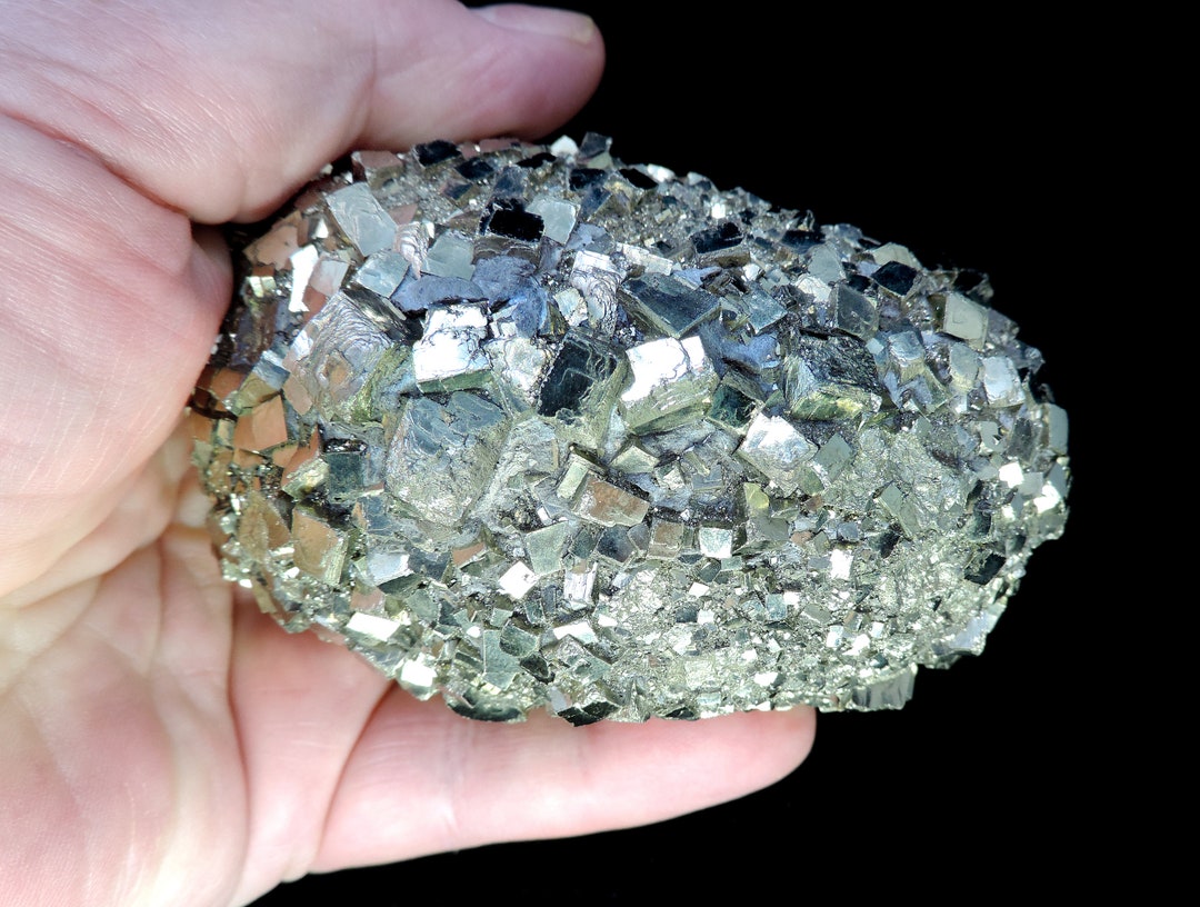 Unusual Cabinet Size Pyrite Floater' Nodule Covered With Lustrous Cubic ...