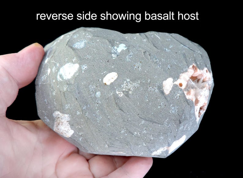 Large Cabinet Sized 'cave Like' Basalt Geode Featuring Long Delicate ...