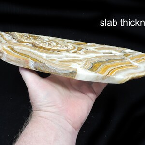 Spectacular Extra Large Slab Featuring Banded and Veined White and ...