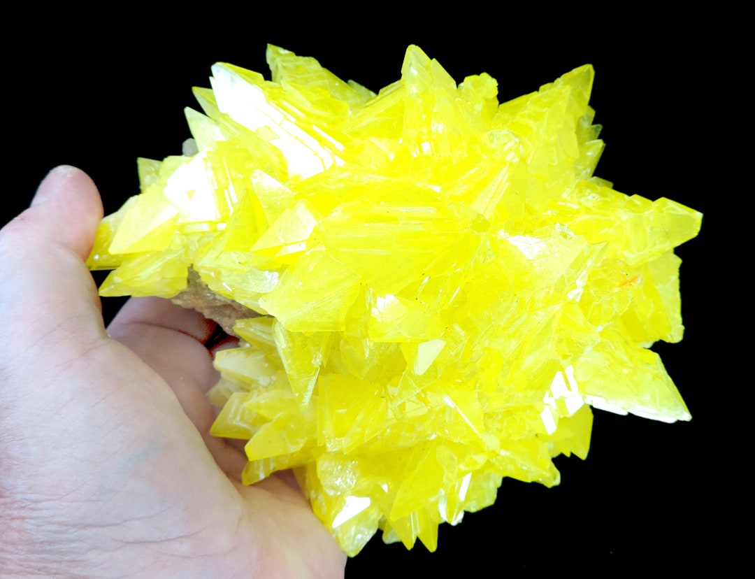 Showy Extra Large Top Quality Block of Lab-grown Bright Yellow Native ...