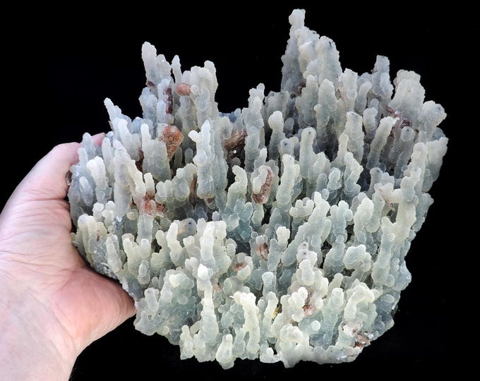 Impressive Rare Extra-large Sized Grey Chalcedony 'stalactite' Group ...