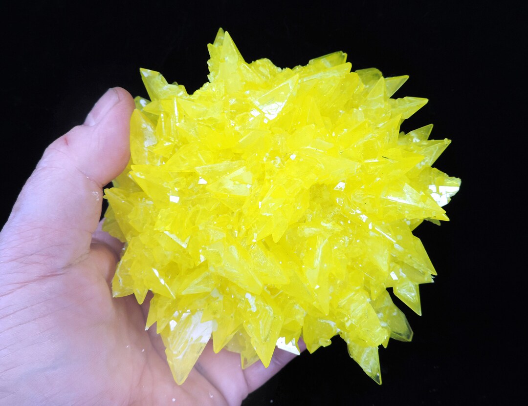 Showy Large Top Quality Block of Lab-grown Bright Yellow Native Sulphur ...