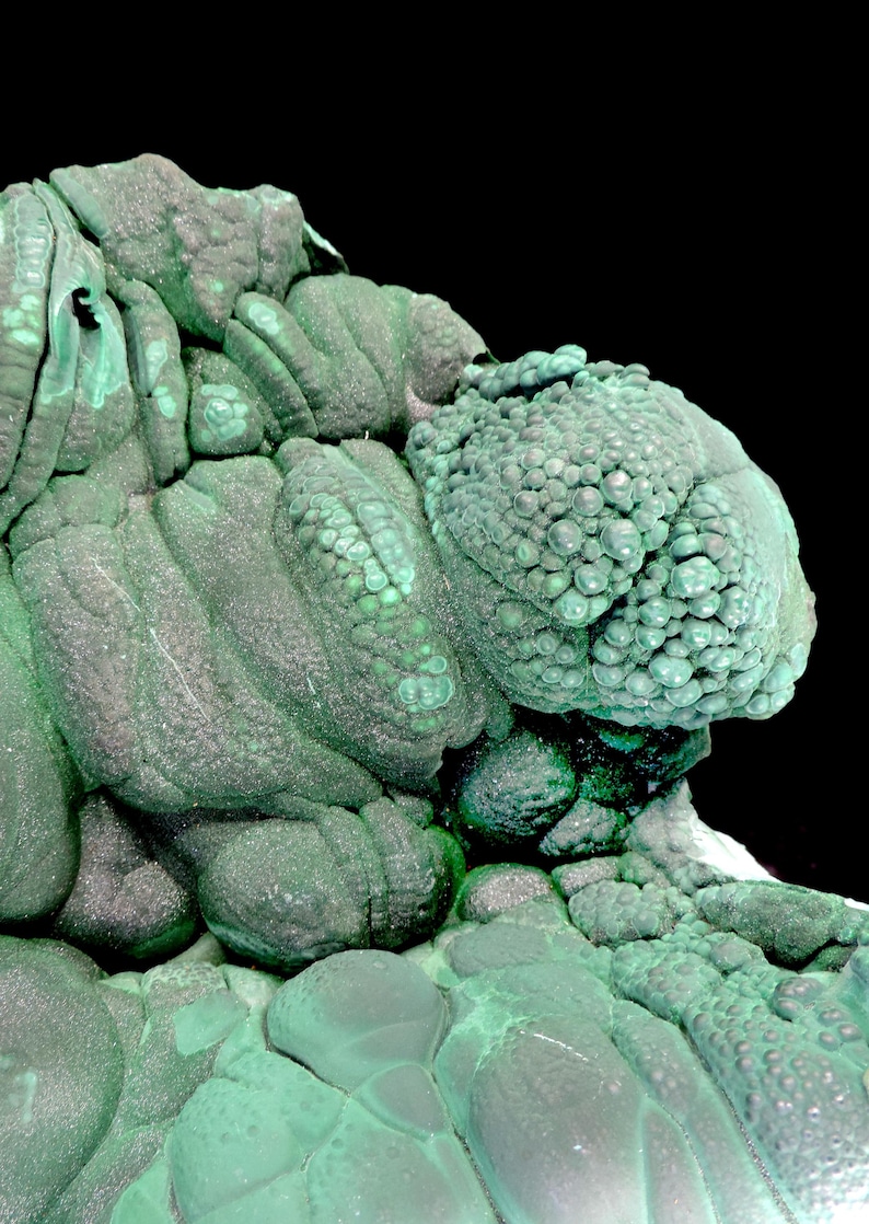 Museum Quality Super Sized Slab of Botryoidal Green Malachite With Some ...