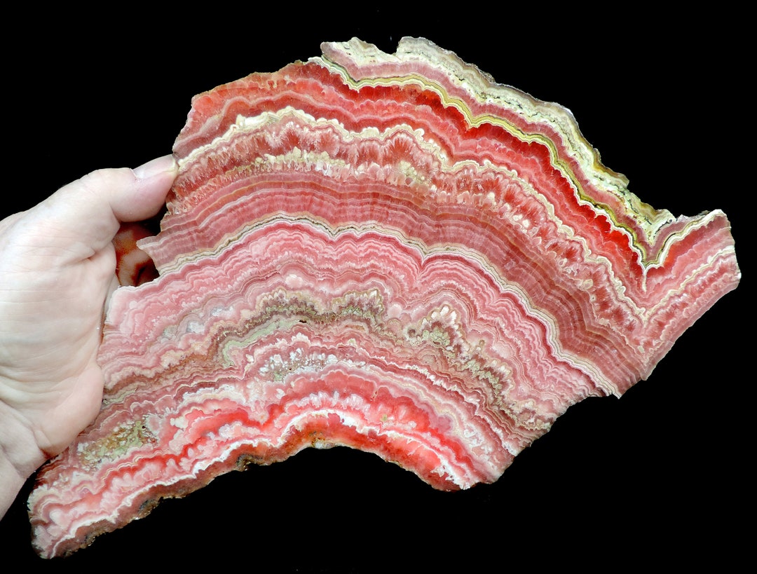 Rare Museum Quality Super Size Deep Pink and Red Rhodochrosite Slab ...