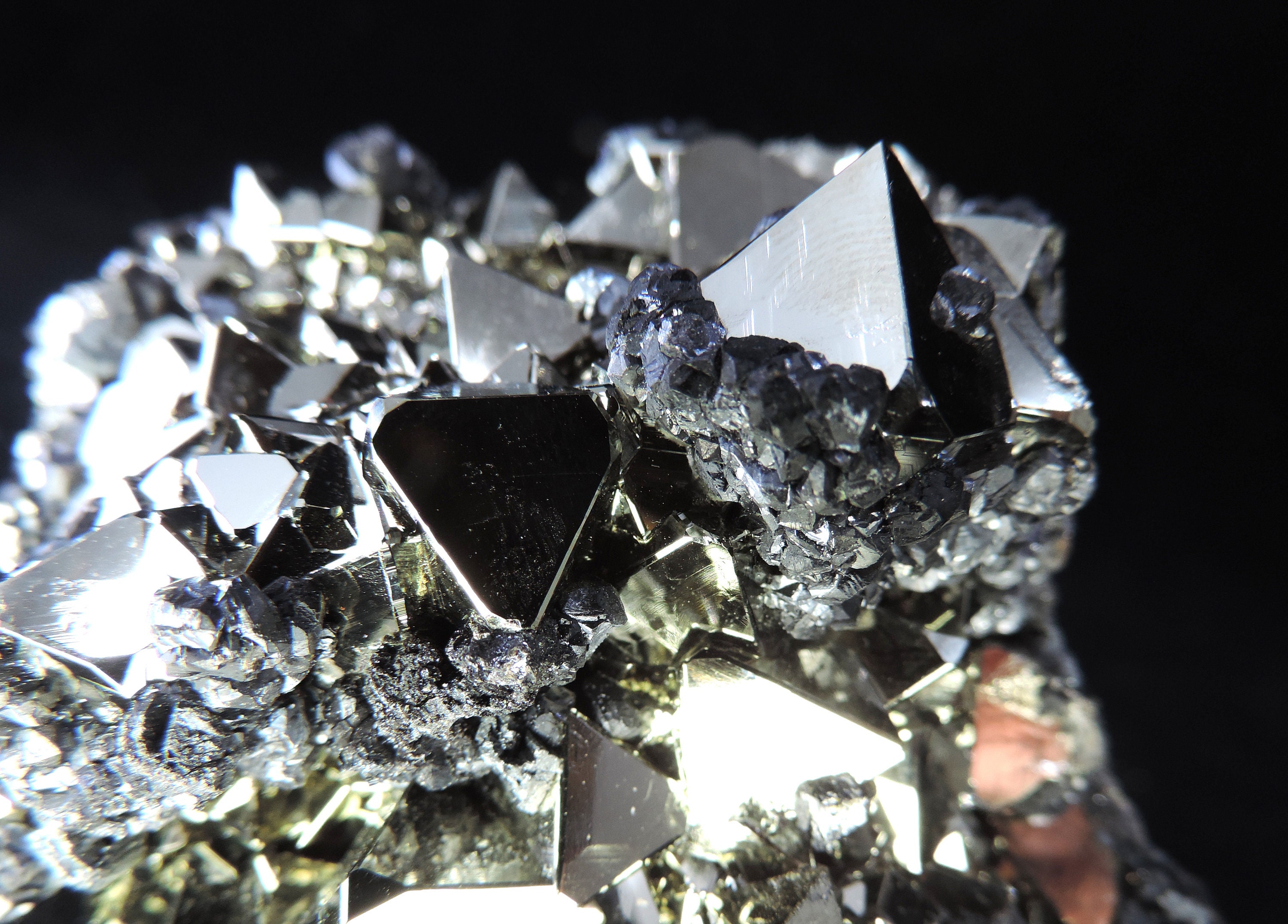 Super Showy Cabinet Size Block of Lustrous Golden Pyrite Crystals With ...
