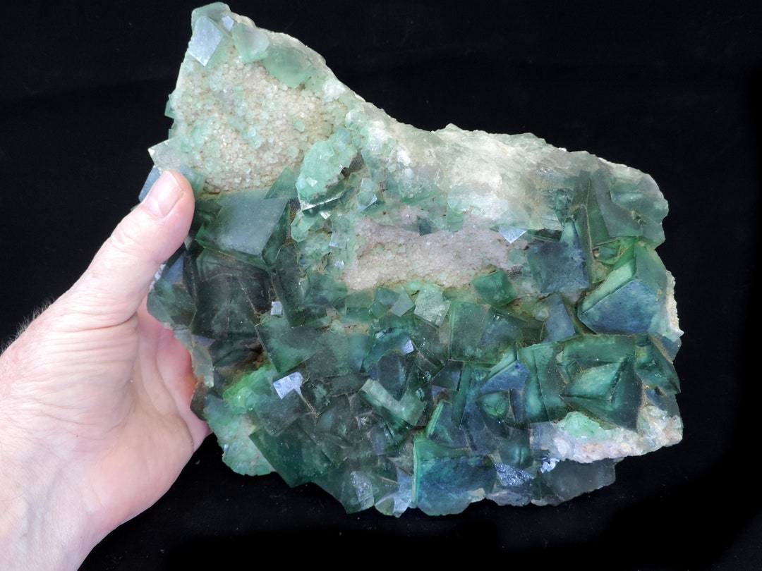 Museum Quality Super Size Block of Candy Green Cubic Fluorite From ...
