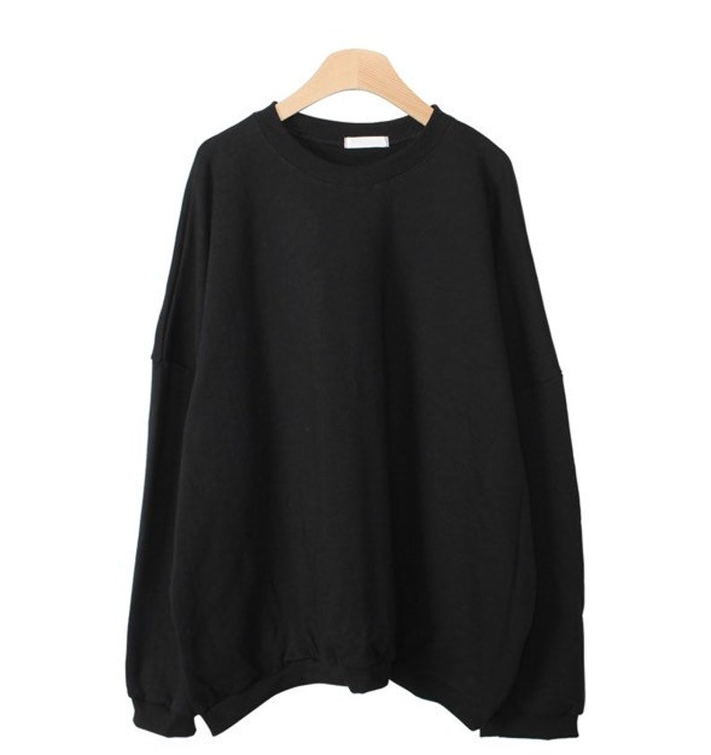 Women’s Loose Fit Solid Simple Cotton Sweatshirts for Fall and Spring ...