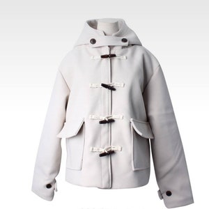 Womens Hooded Toggle Half Coat - Etsy