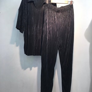 Women’s Pleated Two Pieces Lounge Set, Super Light and Cool Fabric for ...