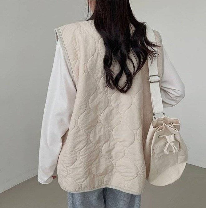 Gender-neutral Quilted Dumble Warm Vest With Big Square - Etsy