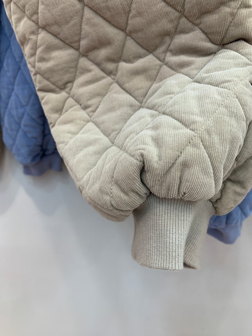 Women’s High Rise Cotton 100% Thick Quilted Padding Deep Pocket Ribbed ...