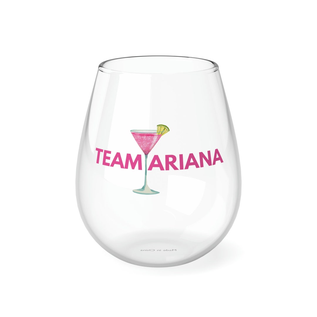 Team Ariana Stemless Wine Glass, Team Ariana VPR Gift, Bravo Wine Glass ...