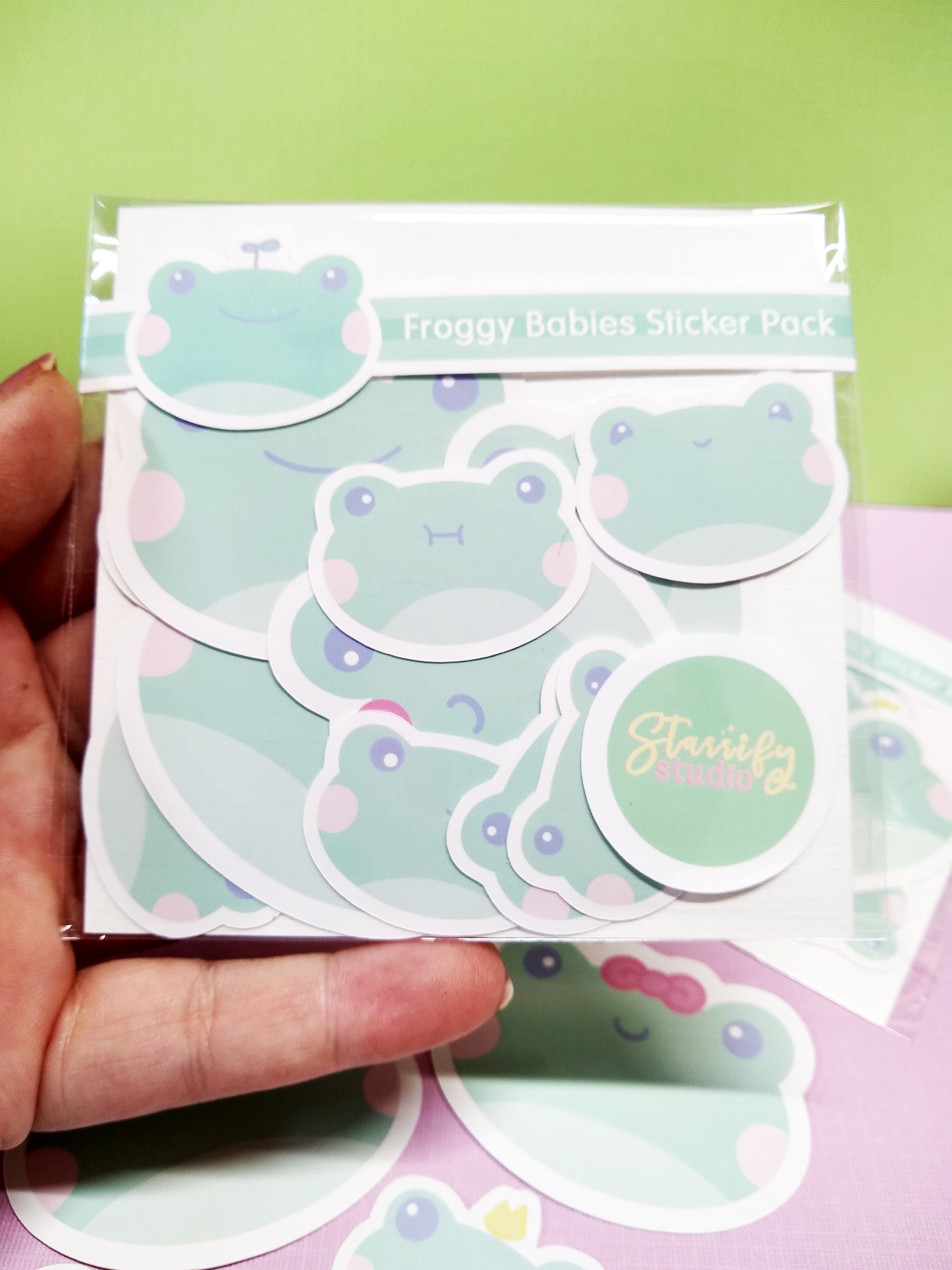Froggy Babies Sticker Pack Pastel Stickers Frog Stickers | Etsy