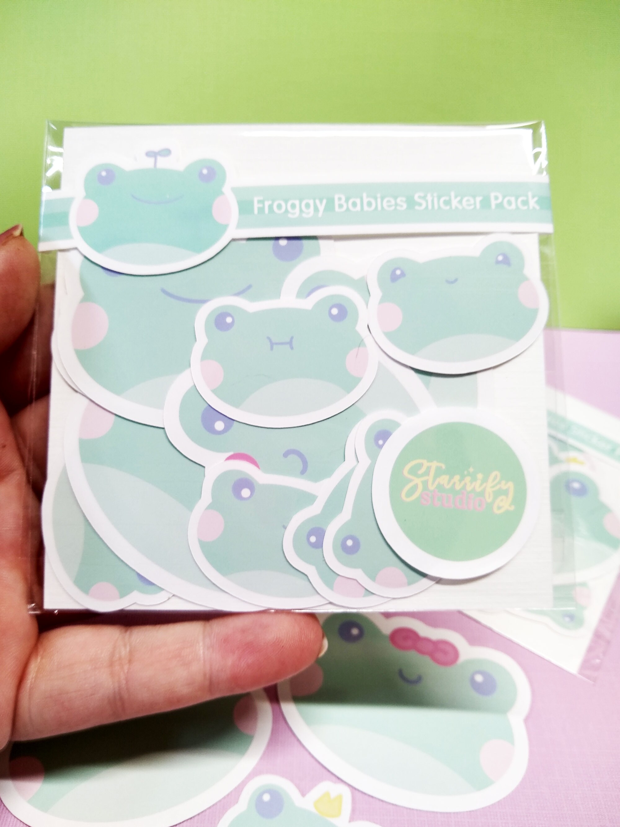 Froggy Babies Sticker Pack Pastel Stickers Frog Stickers | Etsy