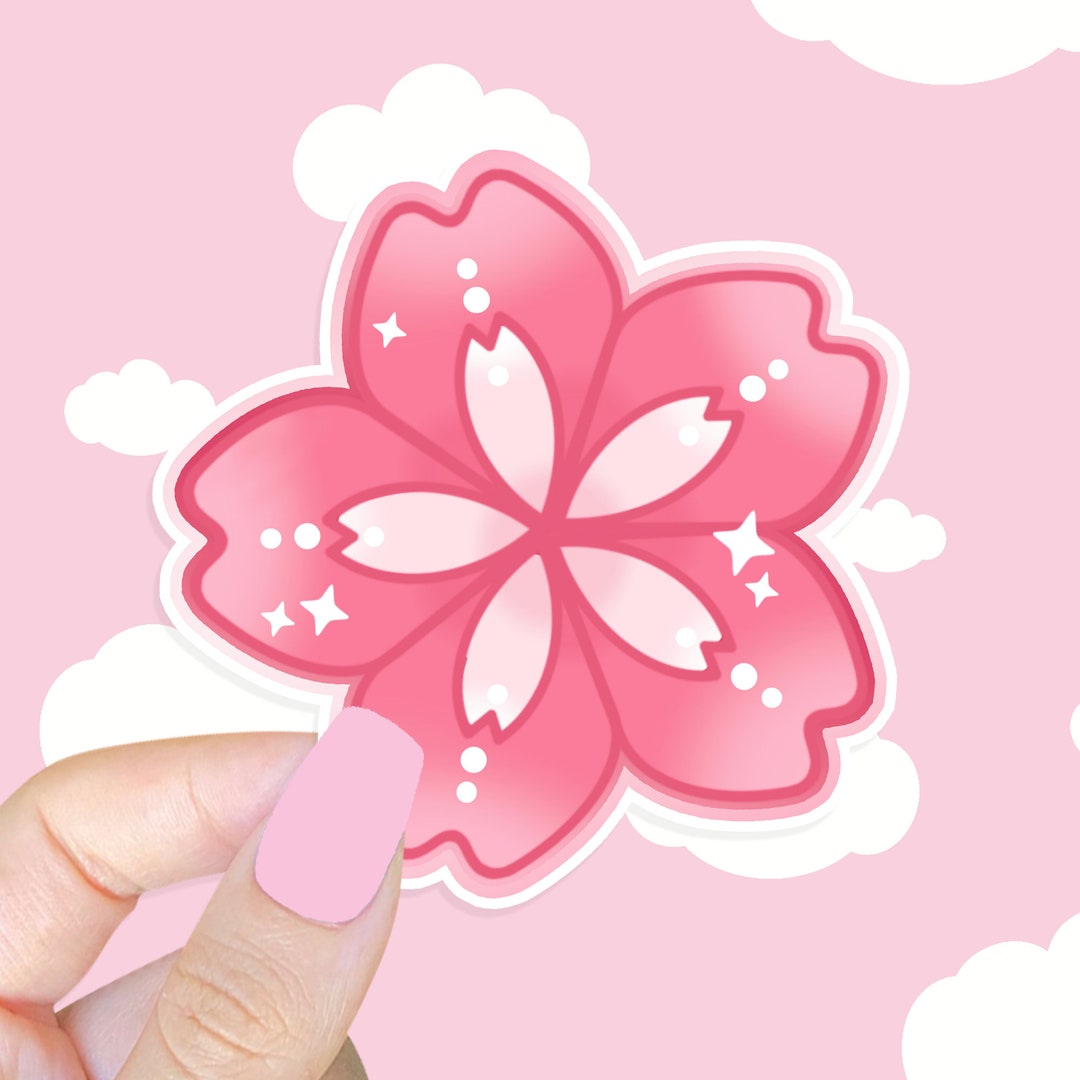 Sakura Flower Die Cut Sticker Sakura Sticker, Kawaii Sticker, Cute ...
